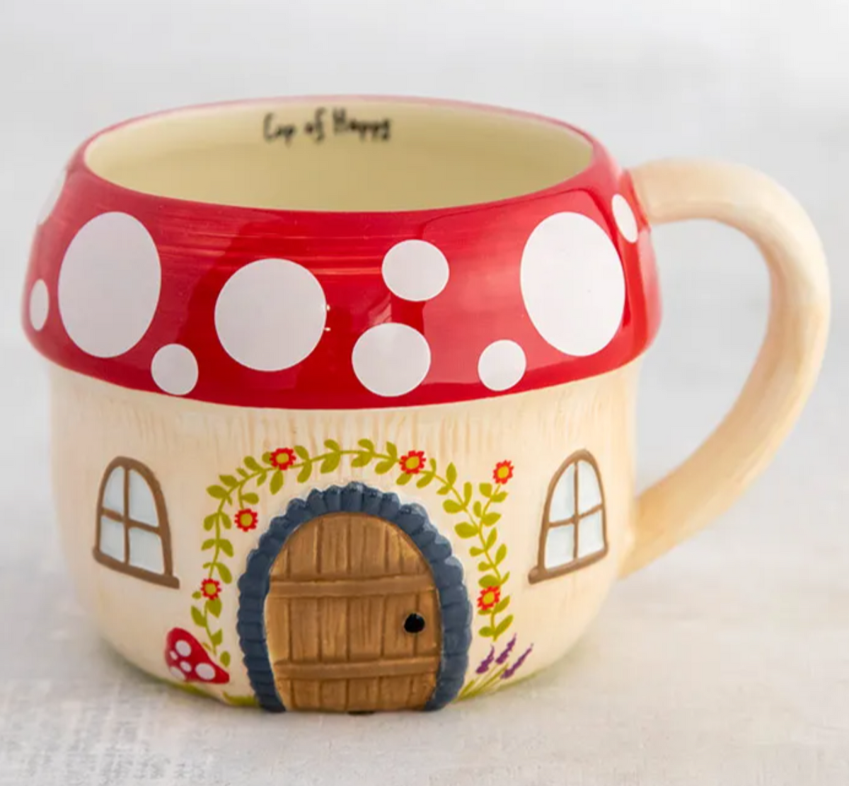 Gnome Mushroom House Folk Mug - Sunnyside Gift Shop
