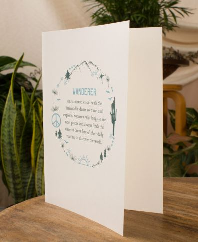 Wanderer Definition Greeting Card - Sunnyside Gift Shop